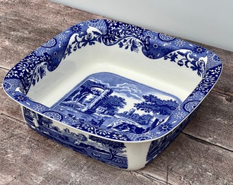 Rare Copeland SPODE Blue Italian Small Square Plates Made in England ...