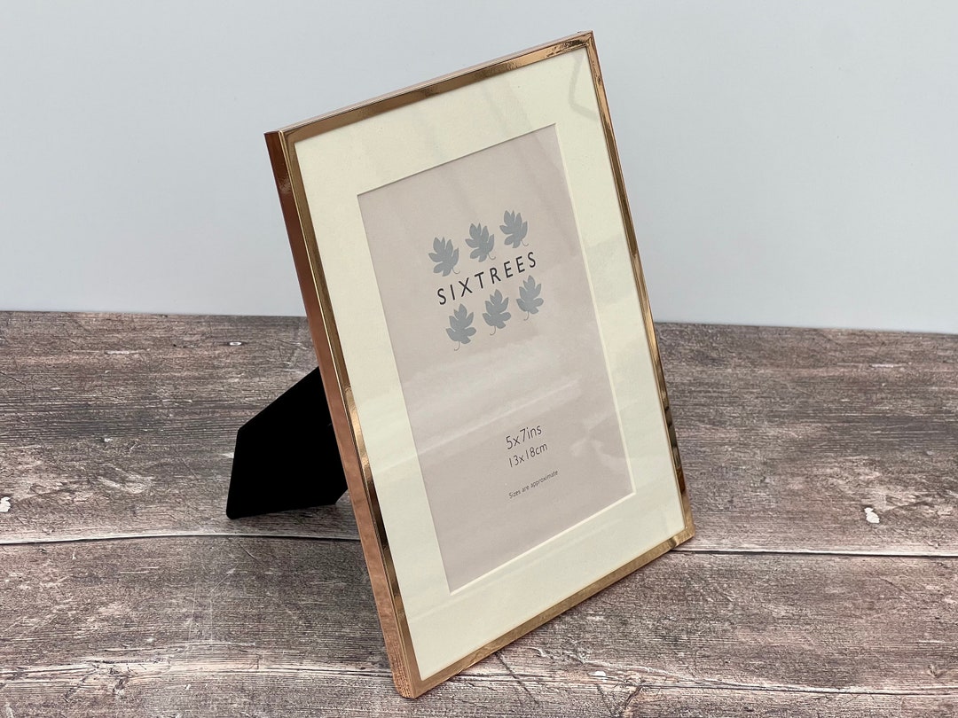 Sixtrees Rose Gold Tone Photo Frame With Aperture, 5 X 7 - Etsy