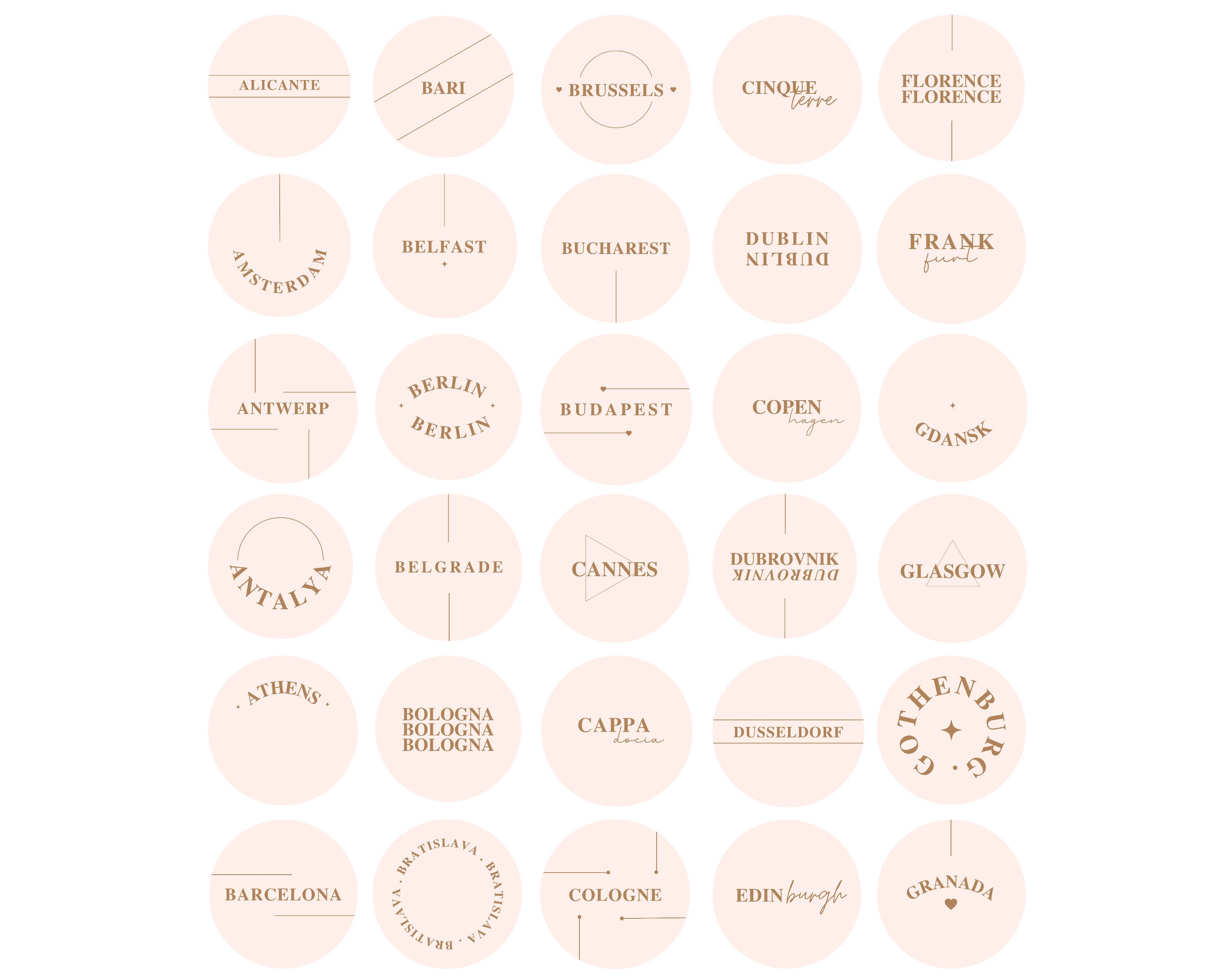 Travel Instagram Highlight Covers Travel Agent Logo Europe - Etsy