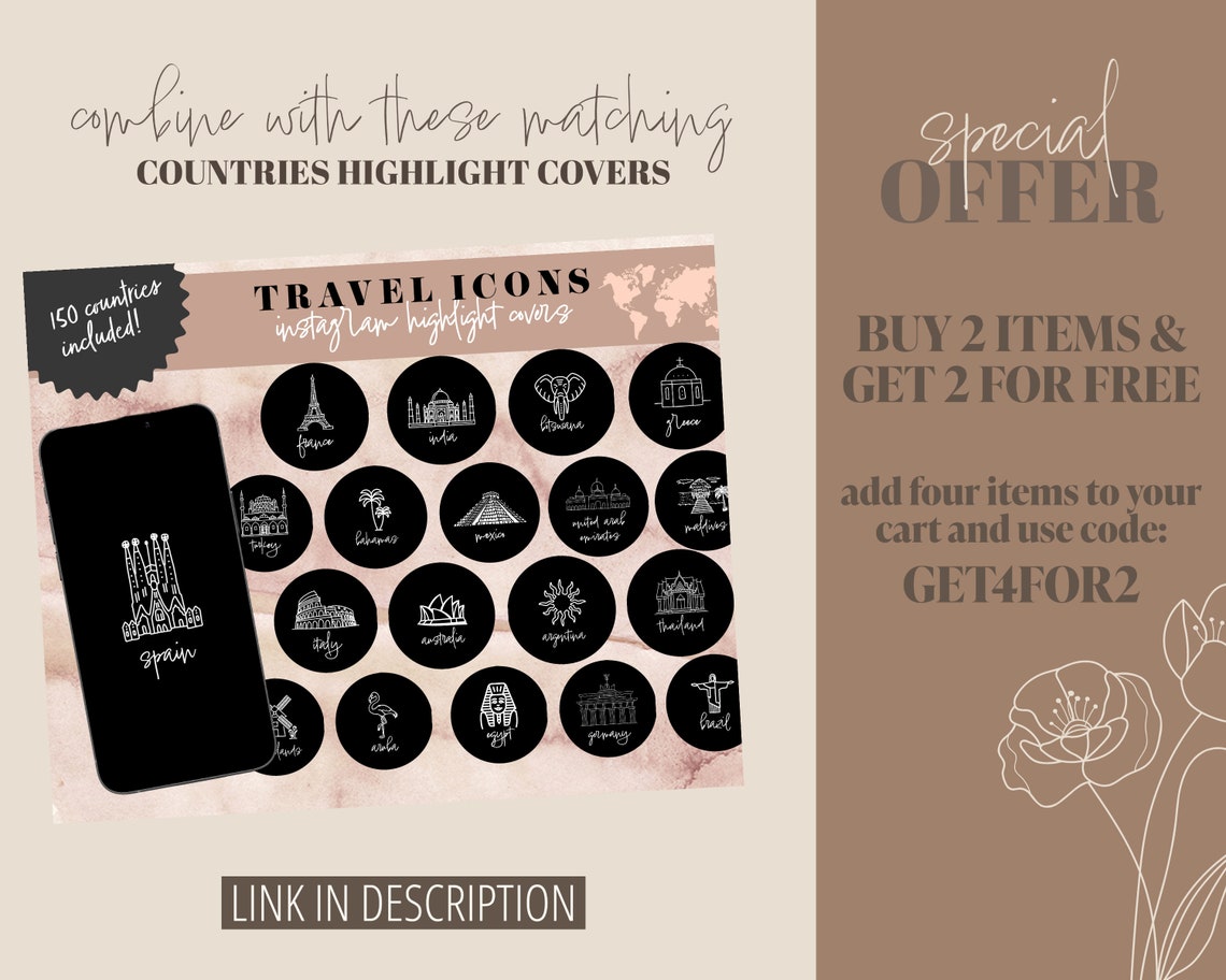 Travel Instagram Highlight Covers, Cities Instagram Story Icons, Travel ...