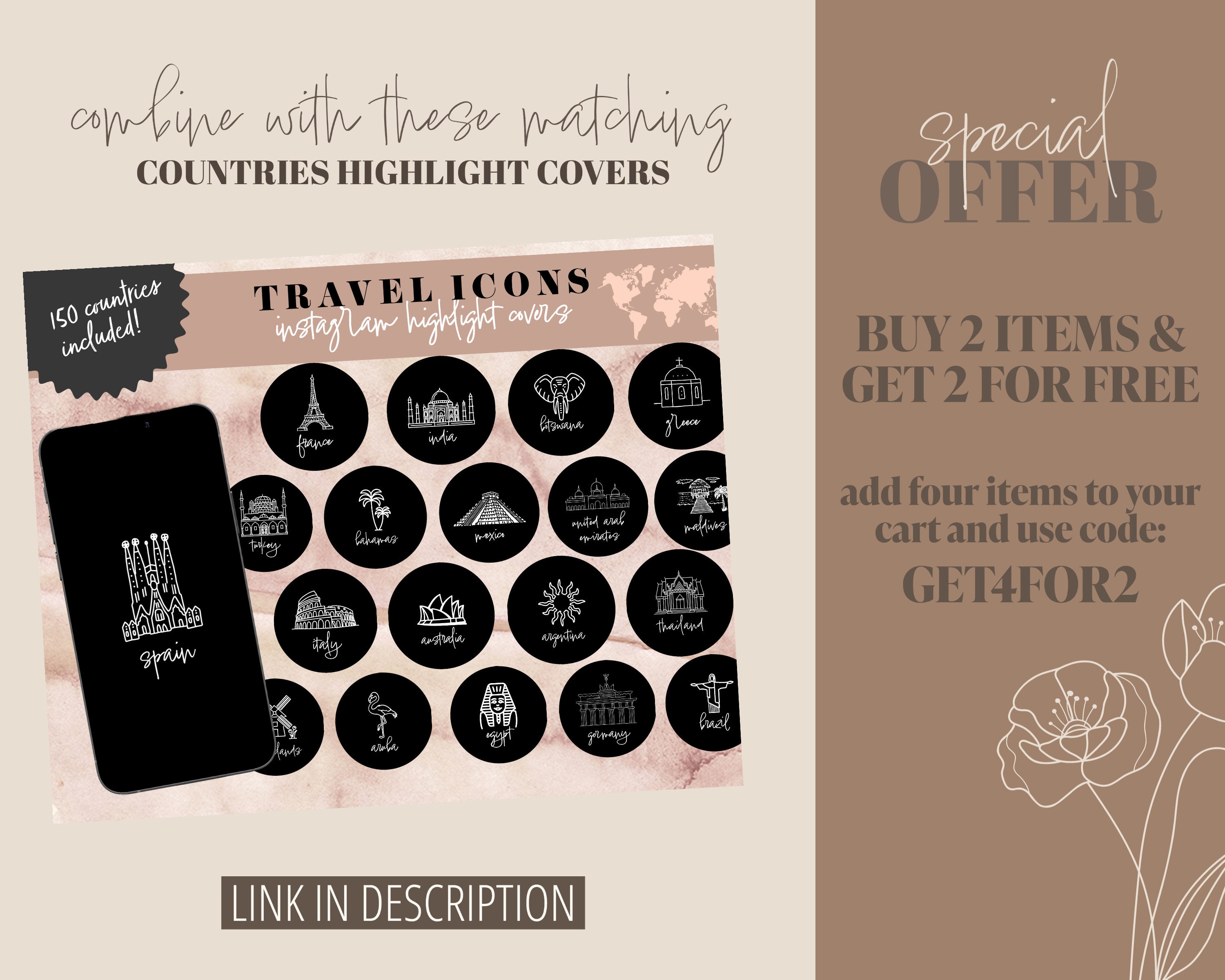 Travel Instagram Highlight Covers, Cities Instagram Story Icons, Travel ...