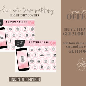Travel Instagram Highlight Covers Popular US Cities & - Etsy