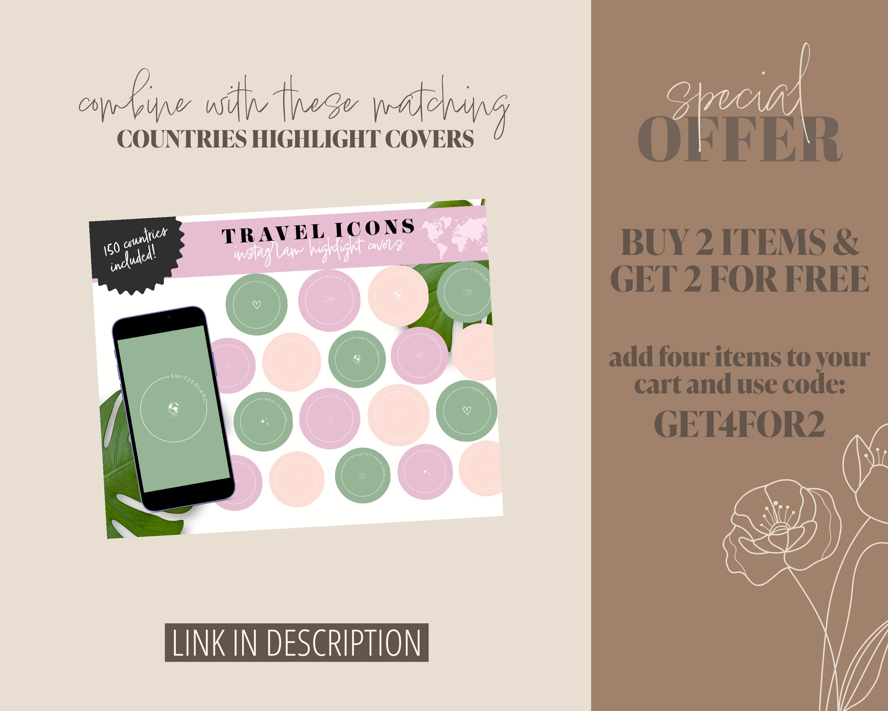 Summer Instagram Highlight Covers Minimalist Pink Instagram - Etsy