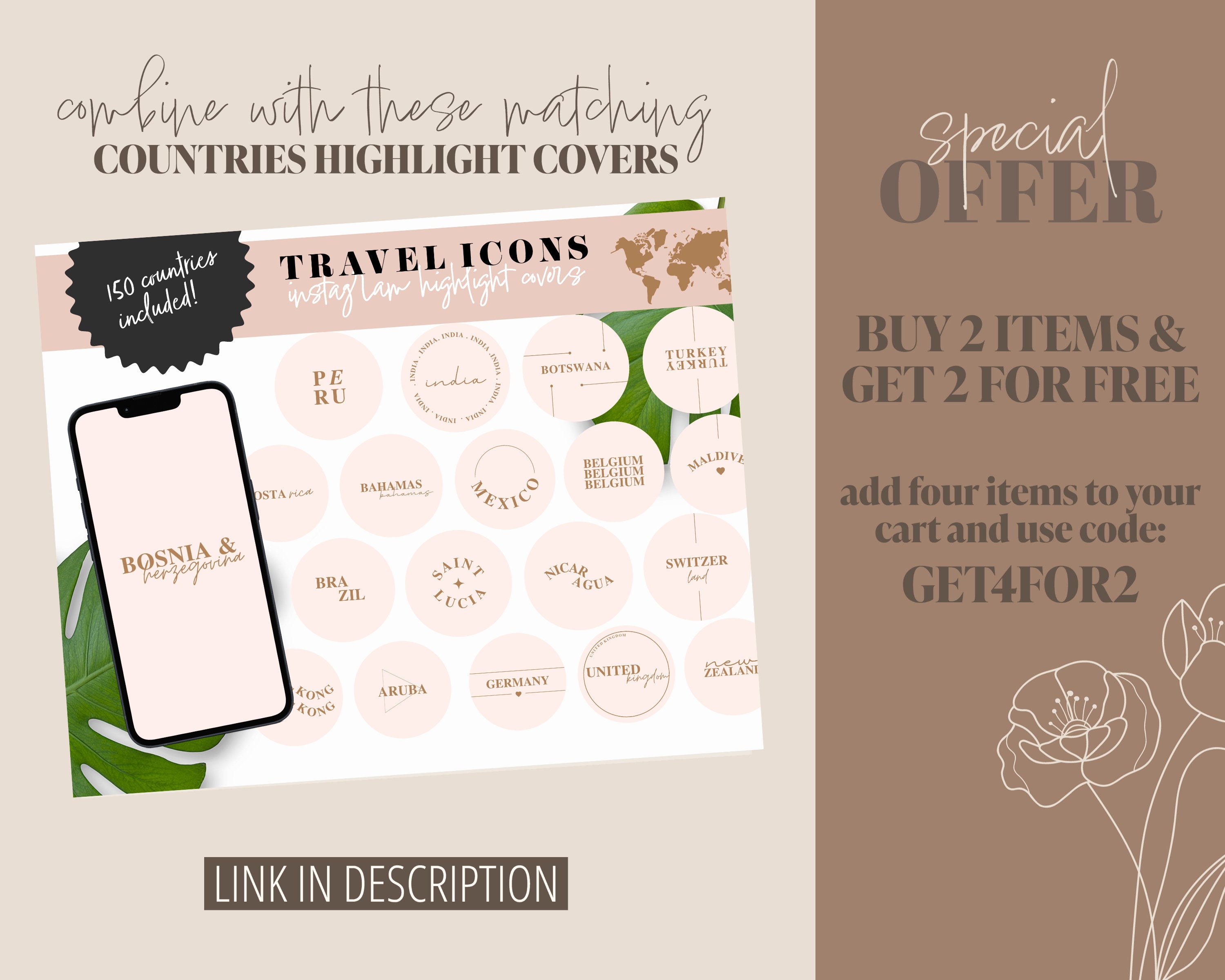 Travel Instagram Highlight Covers, Travel Agent Logo, US Cities and ...