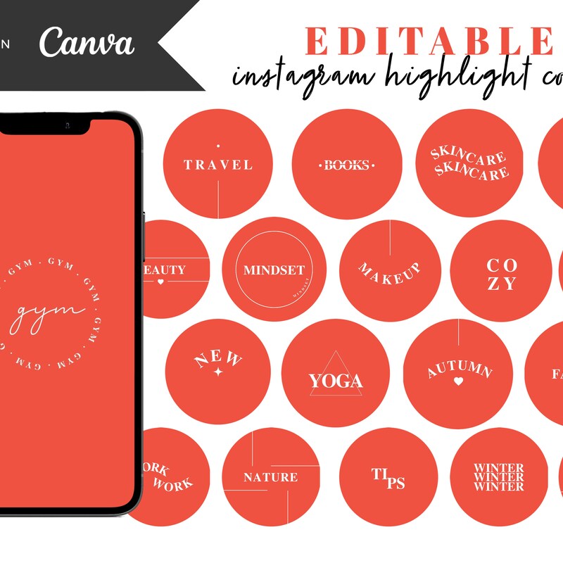 Red Instagram Highlights - Etsy