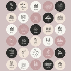 Travel Instagram Highlight Covers, Design Highlight City Names, Travel ...