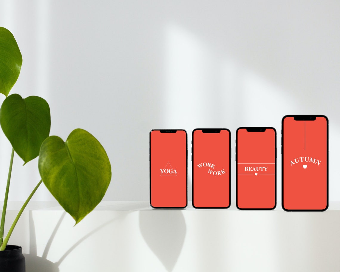 Red Instagram Highlight Covers With Letters, Modern Story Icons Words ...