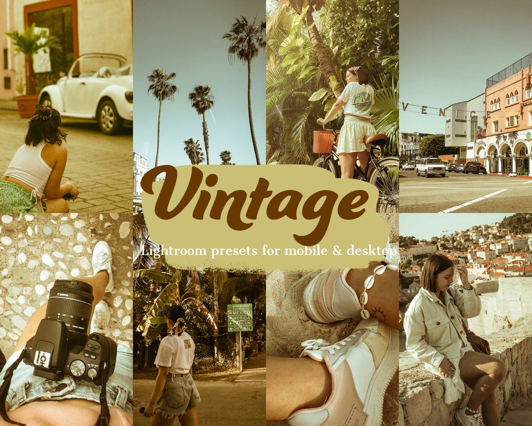 12 Grainy Film Lightroom Mobile, 60s Analog Preset, 70s Vintage Photo ...