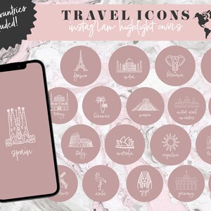 Travel Instagram Highlight Covers Countries Instagram Story - Etsy