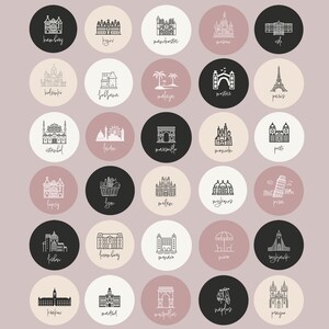 Travel Instagram Highlight Covers, Design Highlight City Names, Travel ...