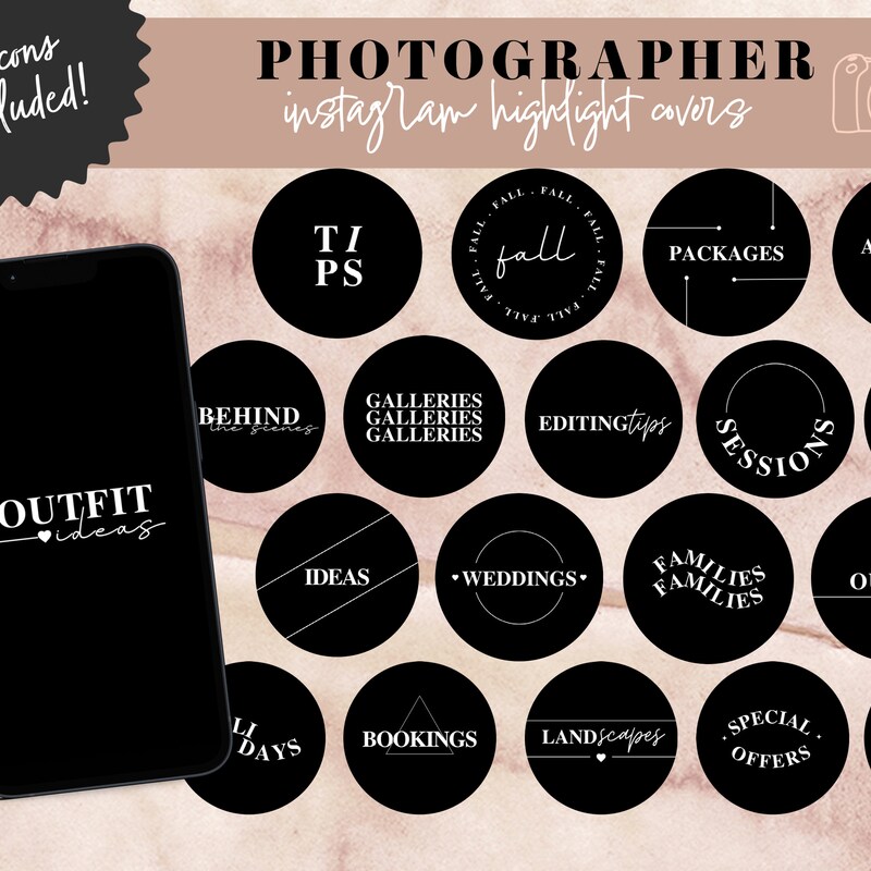 Instagram Highlight Icons - Etsy