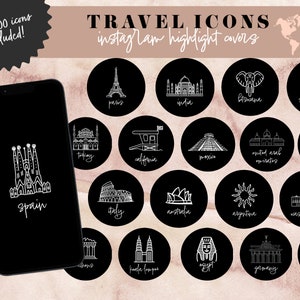 Travel Instagram Highlight Covers, Countries Instagram Story Icons ...