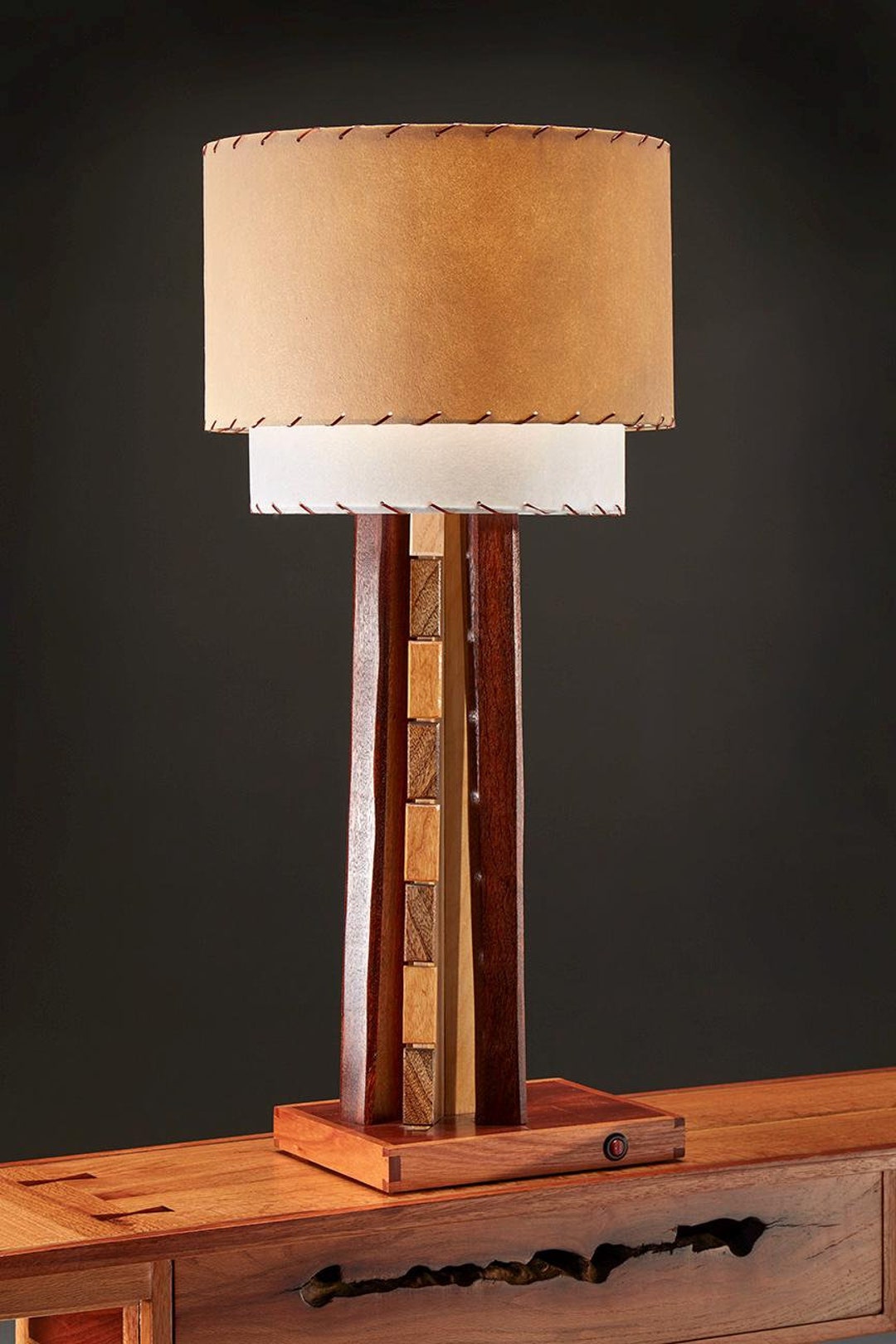 This is a Handcrafted Mid Century Modern Style Table Lamp. Handcrafted ...
