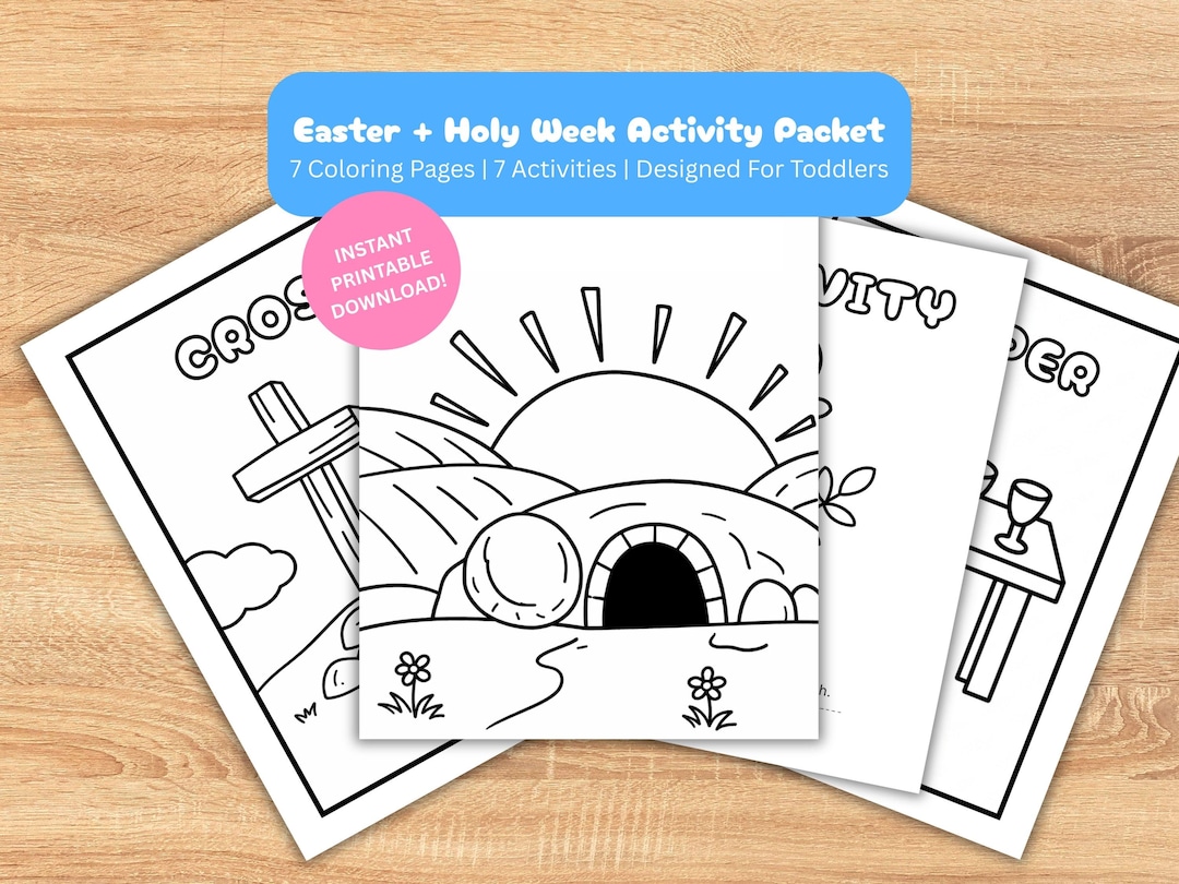 Easter Activity Packet for Toddlers | Holy Week Coloring & Fun ...