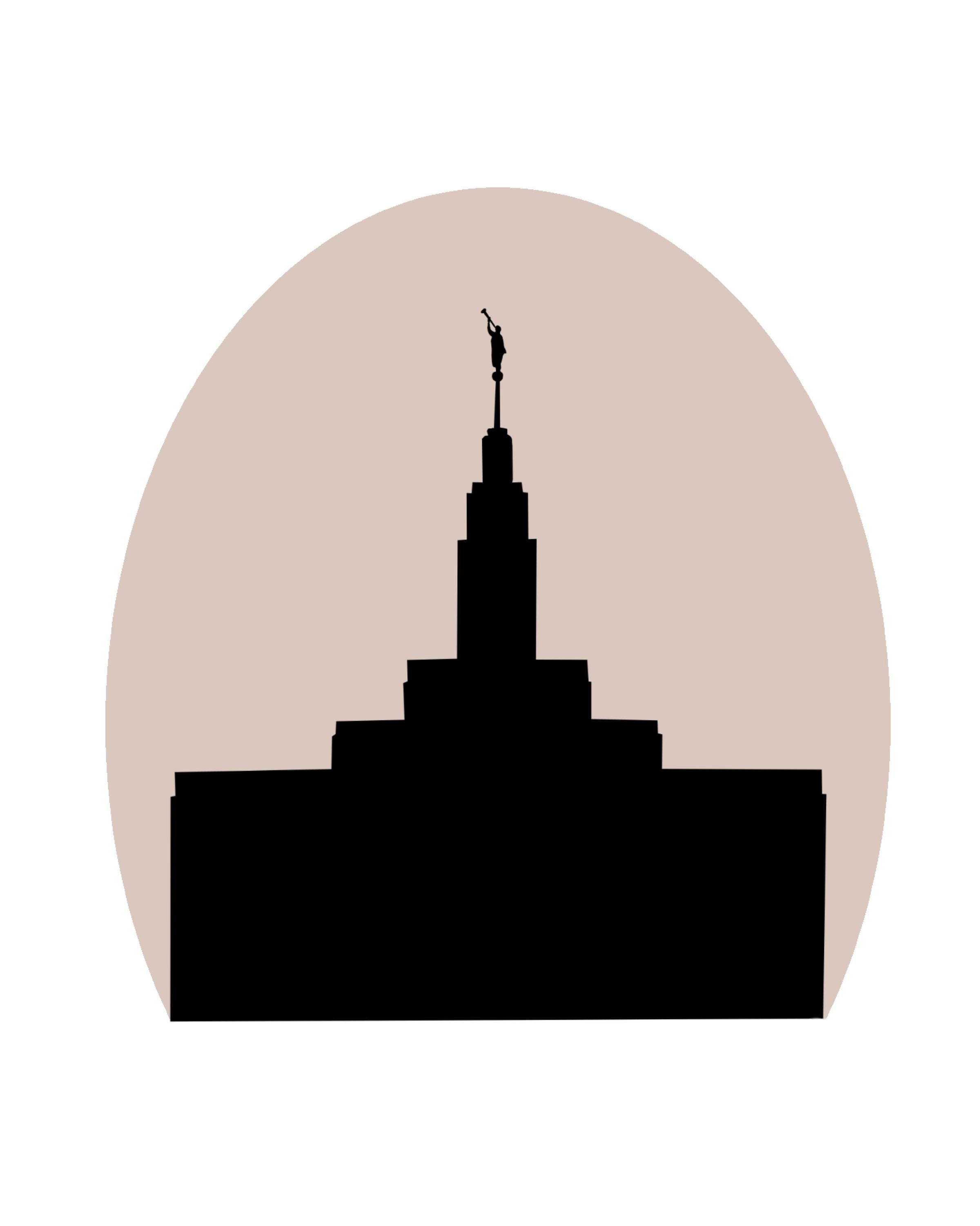 LDS Temple Draper Utah Art Minimalist Portrait Simple - Etsy