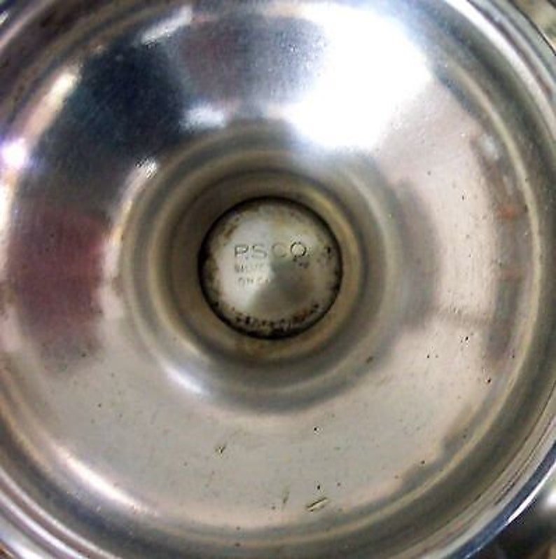 Preisner Silver Co. PSCO Silverplate on Copper Holloware Compote Bowl ...
