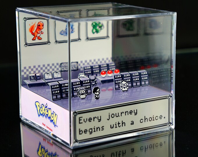 3d Pokémon Cube - Oaks Lab Generation 1 - 3D Pokemon Diorama - Perfect ...