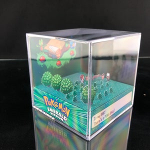 Pokémon 3D Box - Pokemon Emerald Starter Cube - 3D Art Box - Choose ...