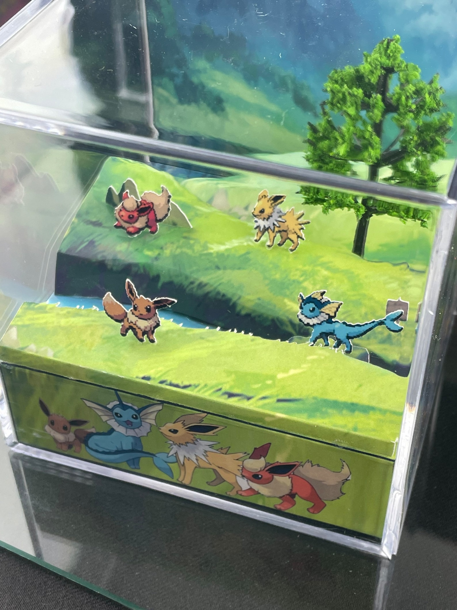 Eevee Classic Box Amongst Eeveelutions VSYNCART 3D Shadowbox - Etsy