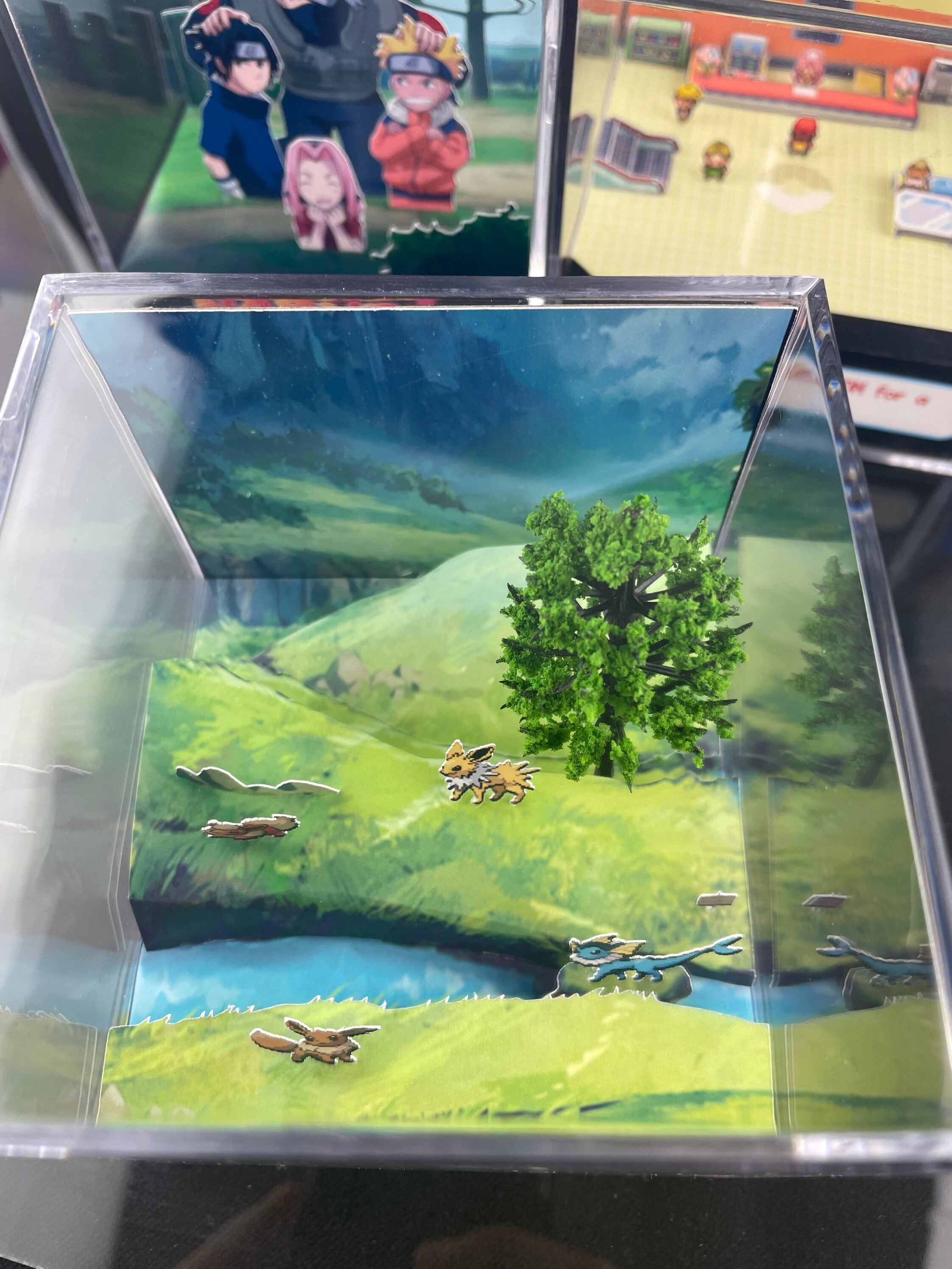 Eevee Classic Box Amongst Eeveelutions VSYNCART 3D Shadowbox - Etsy