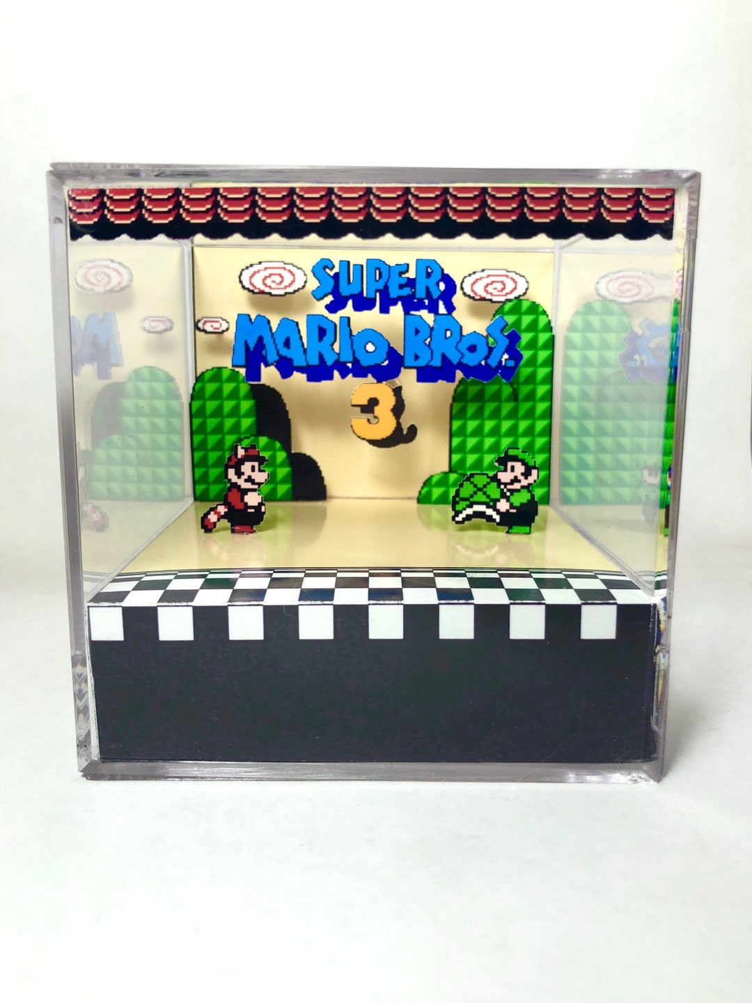 Handmade 3d Super Mario Cube Super Mario Bros 3 Shadowcube Vintage