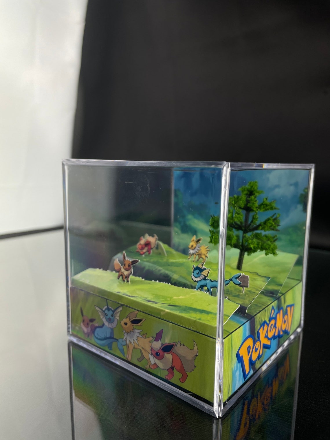 Eevee Classic Box Amongst Eeveelutions VSYNCART 3D Shadowbox - Etsy