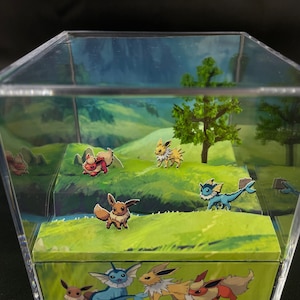 Eevee Classic Box Amongst Eeveelutions VSYNCART 3D Shadowbox Art Cube ...
