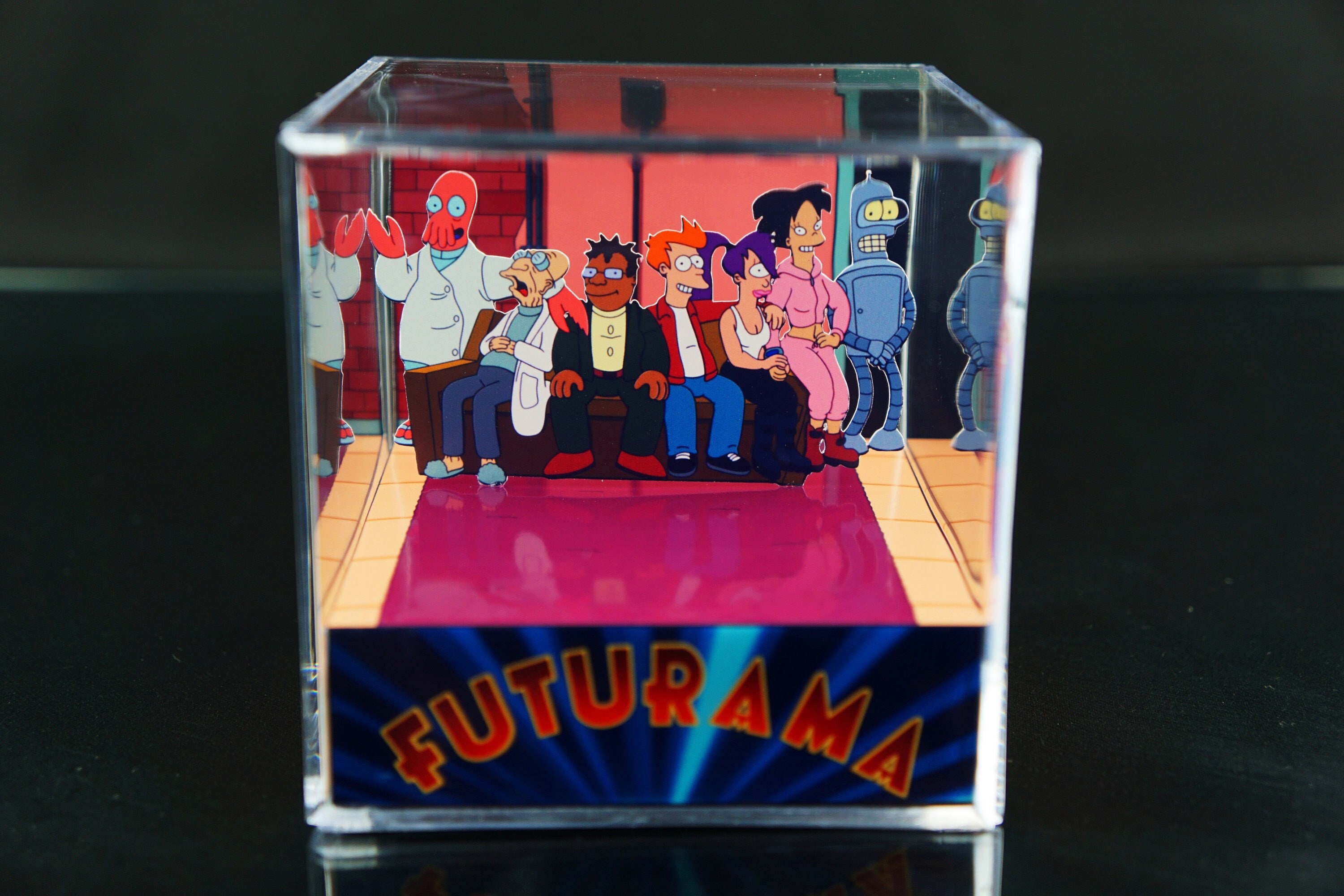 Futurama Display Cube Fan Art VSYNCART 3D Art Box - Etsy