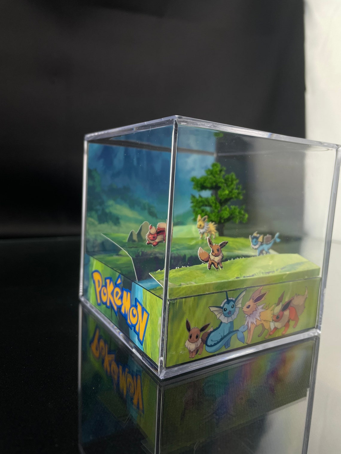 Eevee Classic Box Amongst Eeveelutions VSYNCART 3D Shadowbox - Etsy