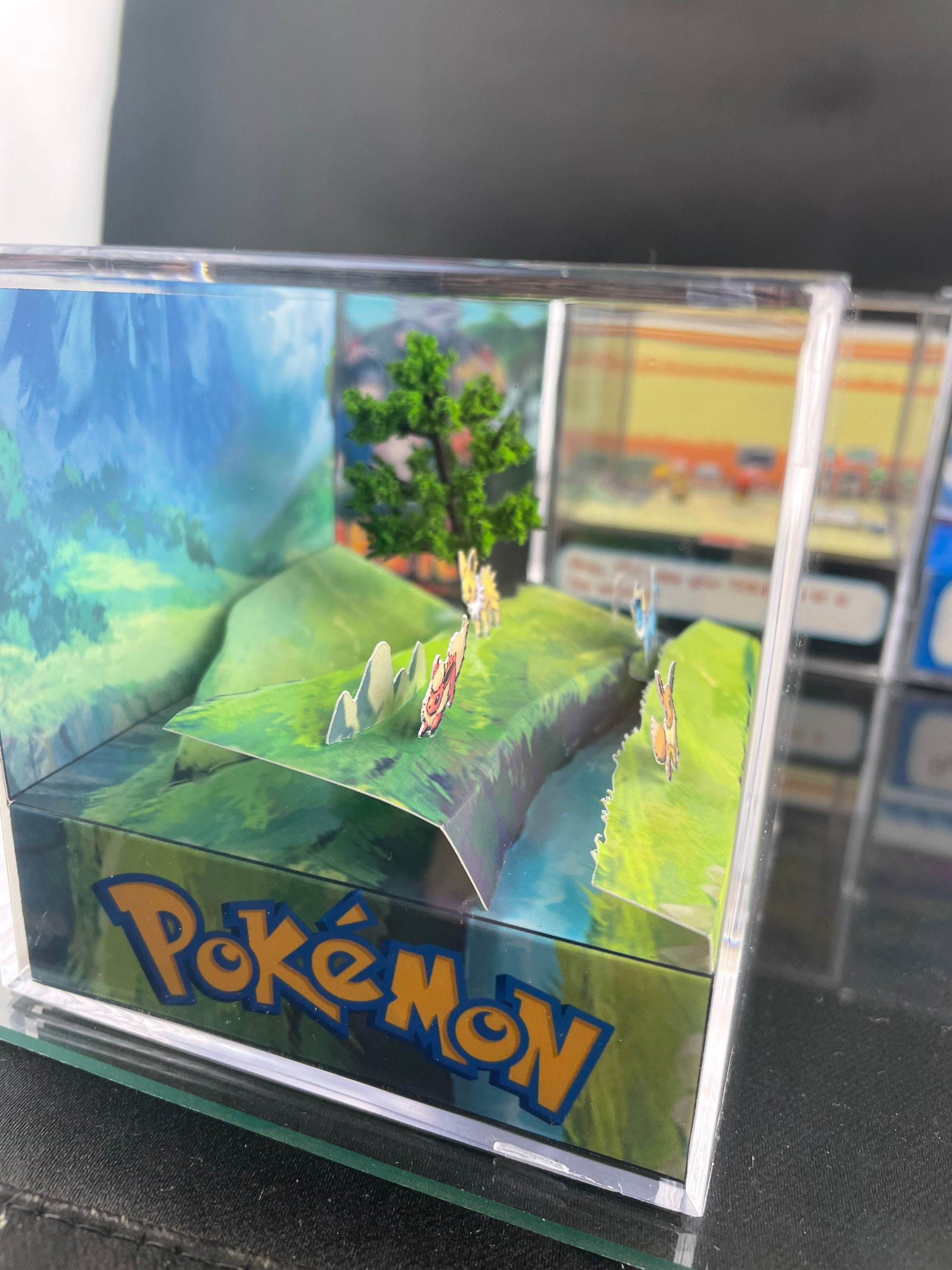 Eevee Classic Box Amongst Eeveelutions VSYNCART 3D Shadowbox - Etsy