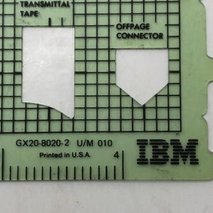 Vintage IBM Flowchart Template - Etsy