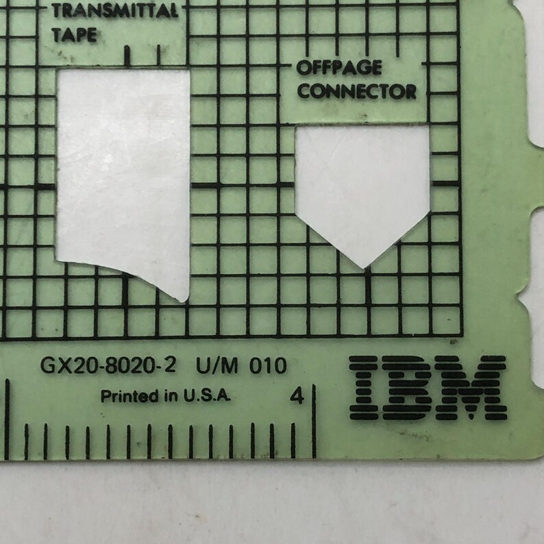 Vintage IBM Flowchart Template - Etsy