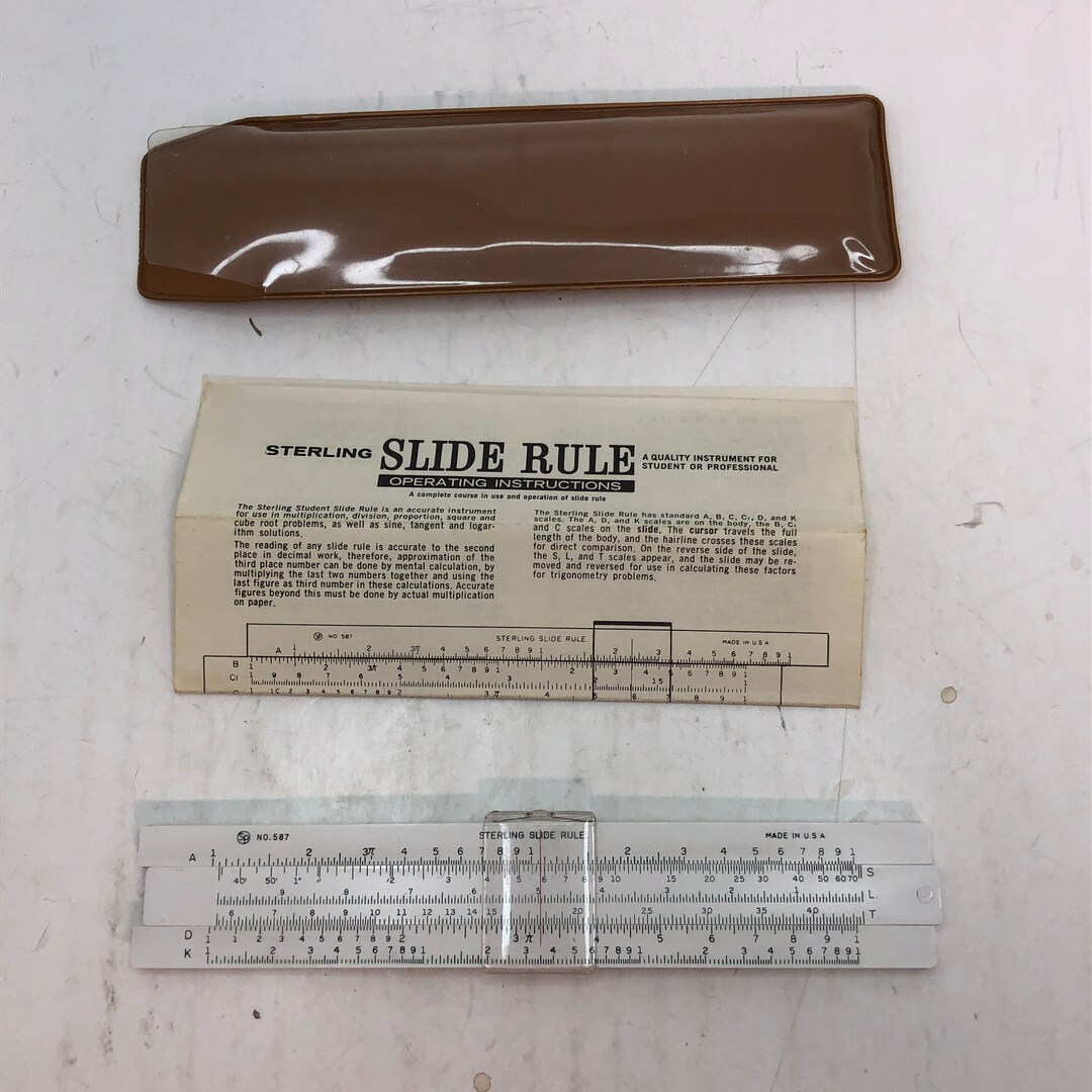 Vintage Sterling Pocket Slide Rule, Model 587 - Etsy