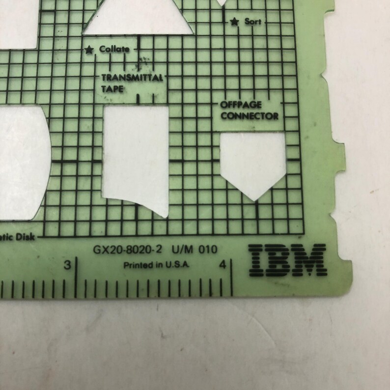 Vintage IBM Flowchart Template - Etsy