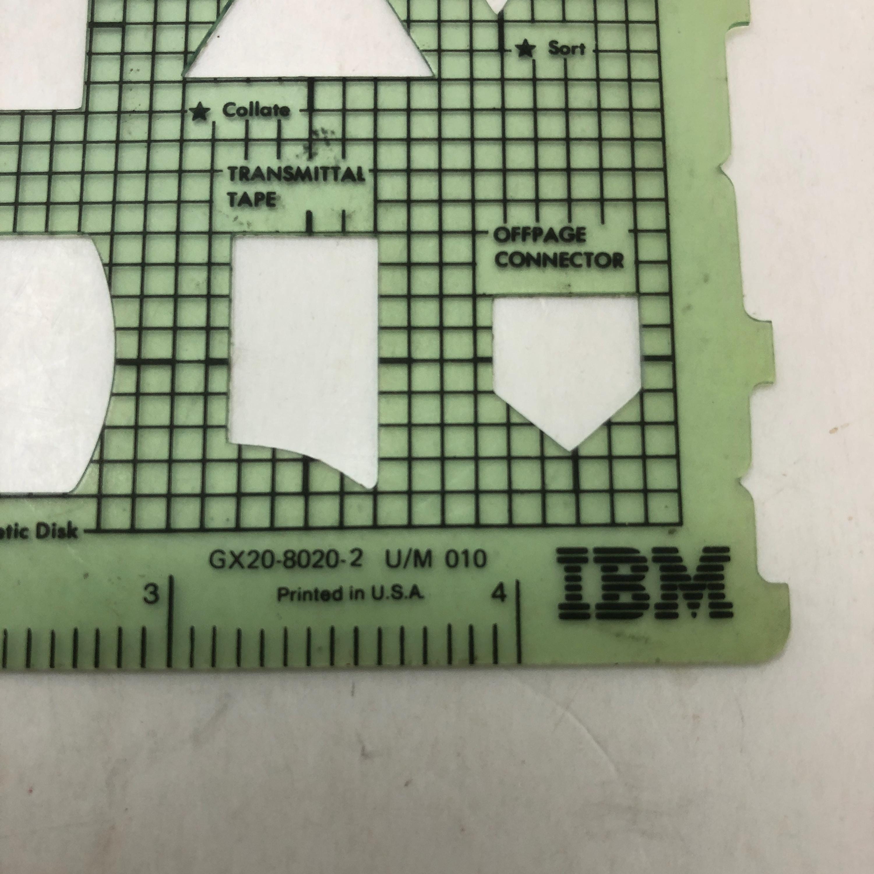 Vintage IBM Flowchart Template - Etsy