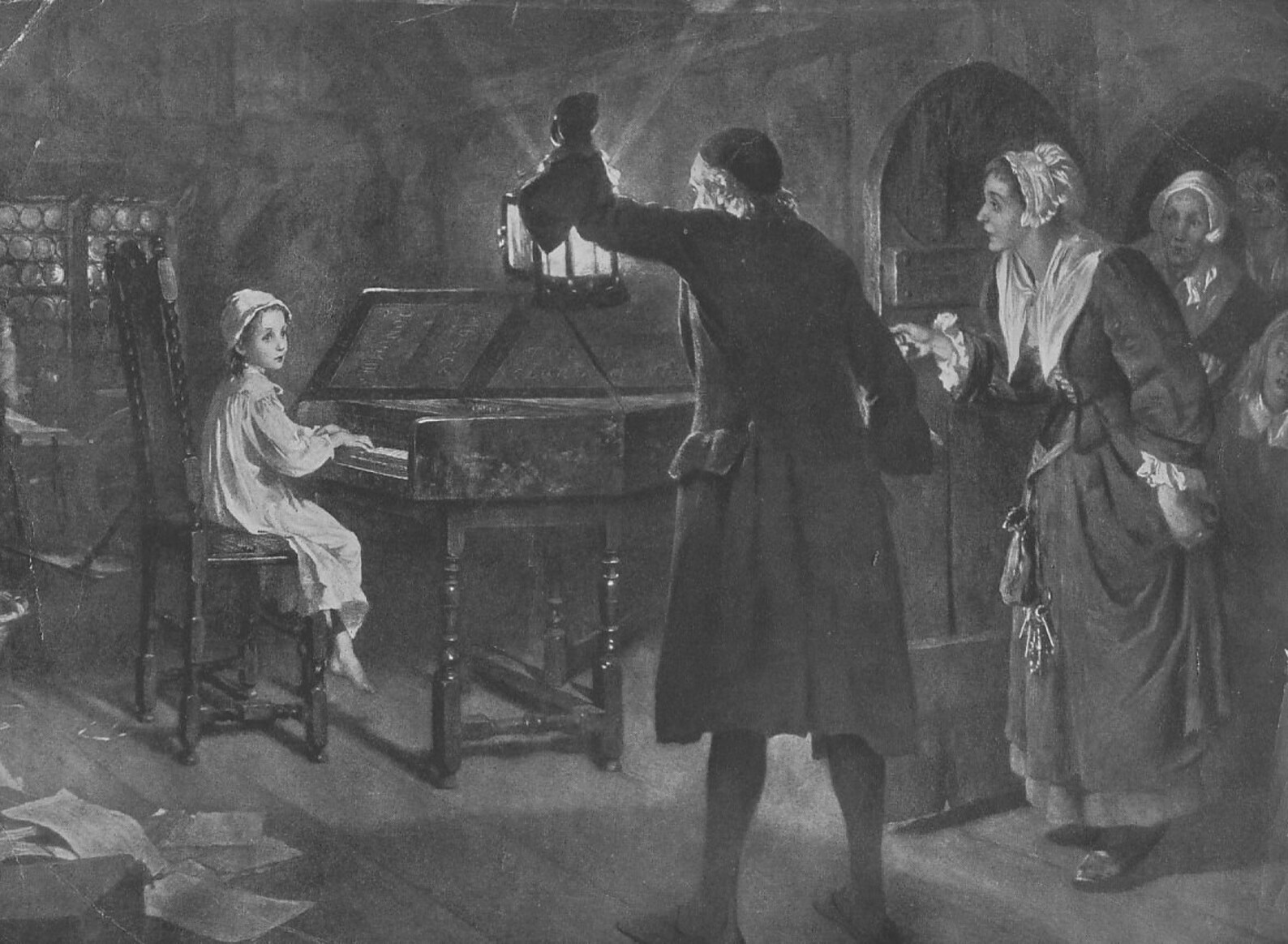 Vintage Lithograph Prints, Set of 4-young Handel, Scene in Venice ...