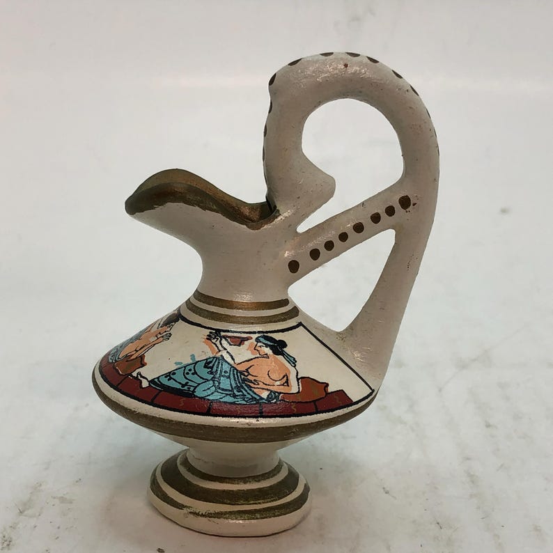 Vintage Miniature Greek Pitcher - Etsy