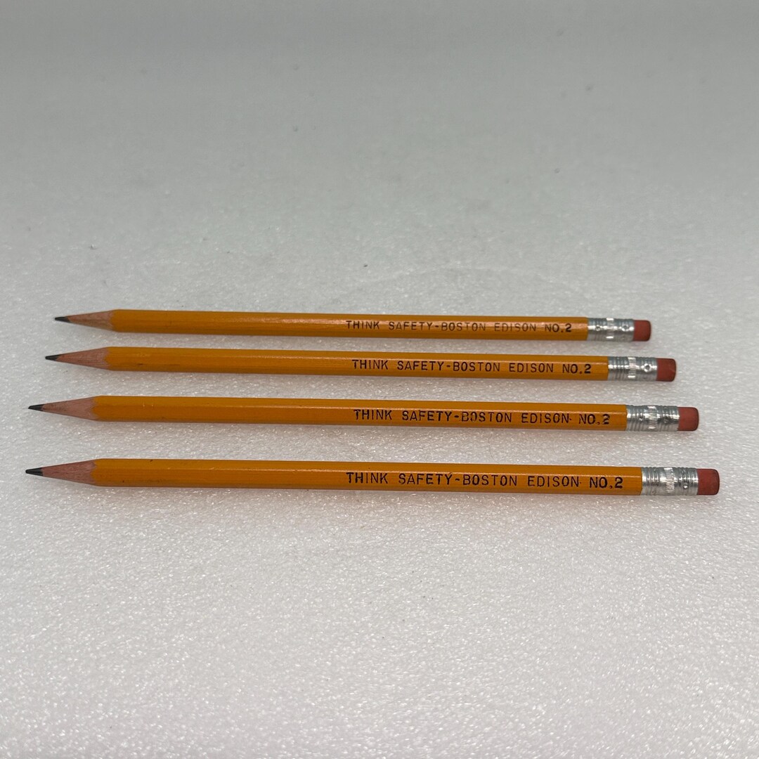 Vintage Pencils, Boston Edison, Set of 4 - Etsy