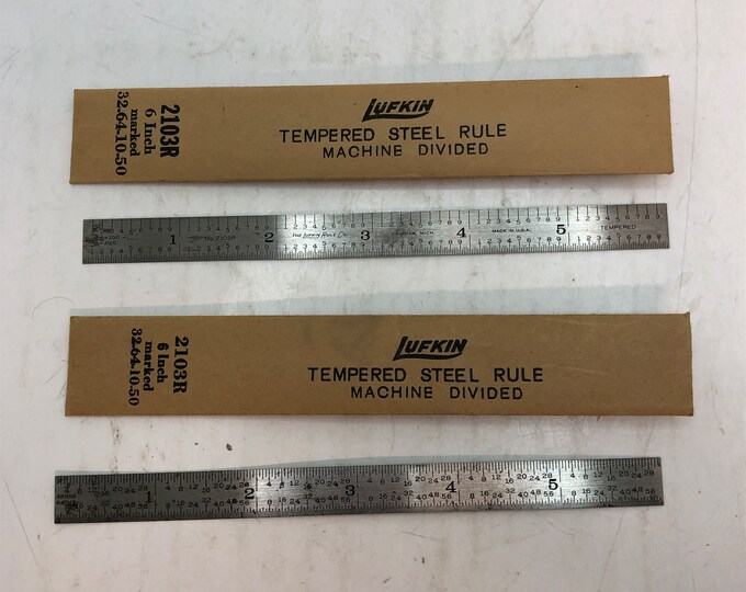 Vintage Lufkin Steel Machinist Rules,2 - Etsy