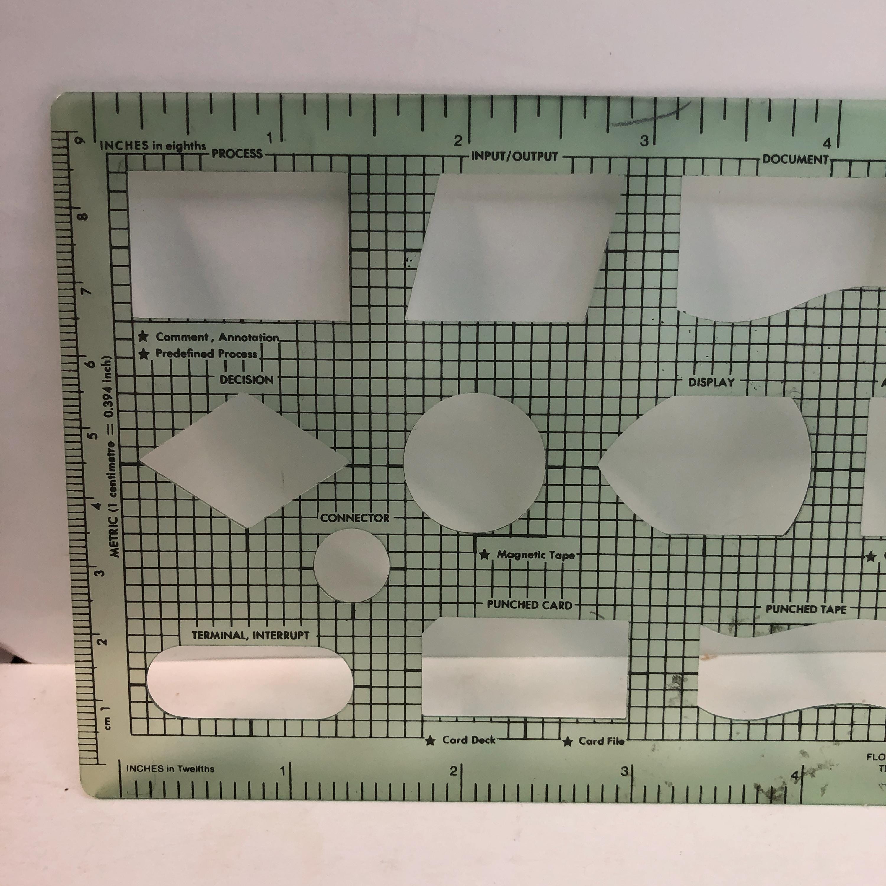 Vintage Ibm Flowchart Template Etsy