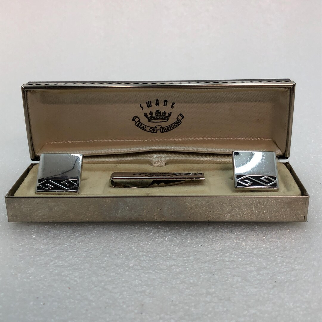 Vintage Swank Cufflink and Tie Tack Set - Etsy
