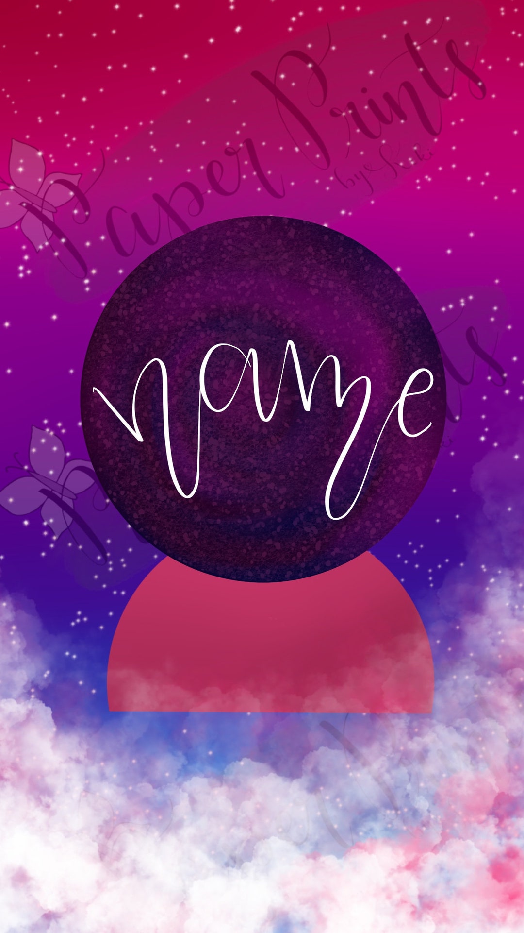 Personalized Crystal Ball Screensaver iPhone X Models - Etsy