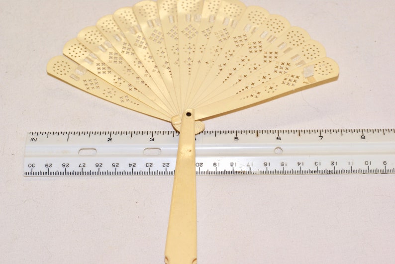 Pair of Chinese Hand Held Fans - One Paper Fan the Other a Plastic Fan ...