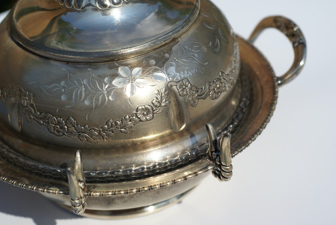 Vintage Covered Butter Disk Silver Plate - Etsy