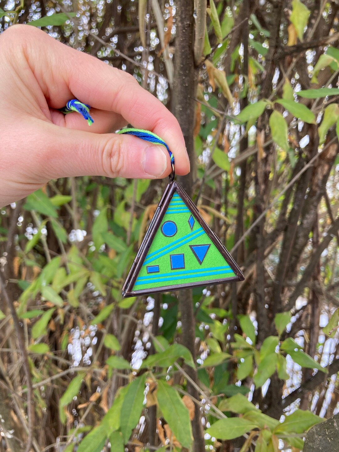 Triangle Tree Original Paper Art Ornaments - Etsy