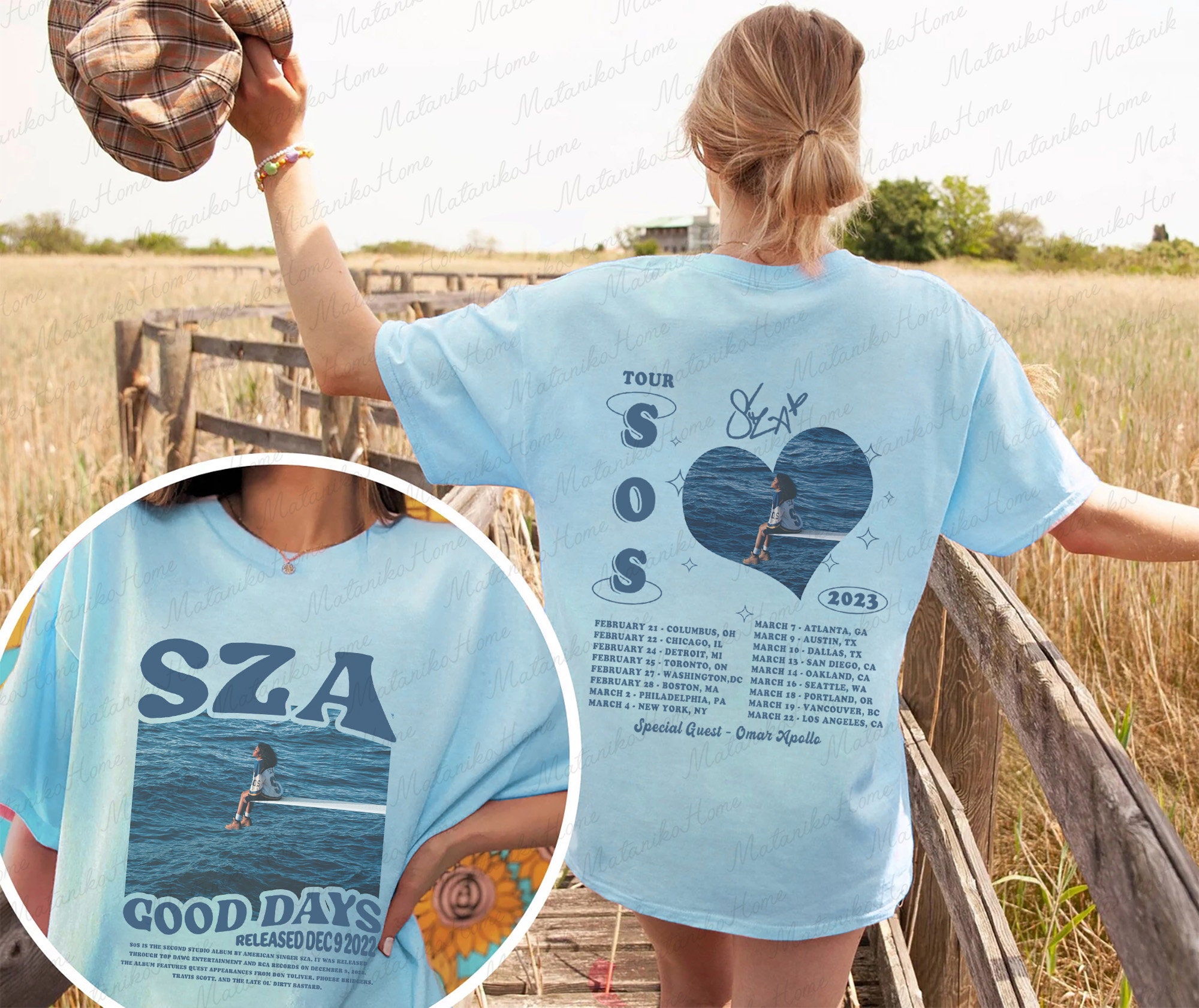Vintage Sza Sos Shirt Sza Tour 2023 Shirt Sos Tracklist Sza Merch Sos Album Shirt