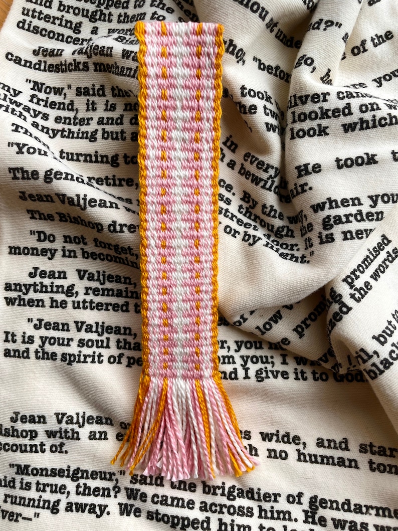 Pink and Yellow Bookmark - Etsy