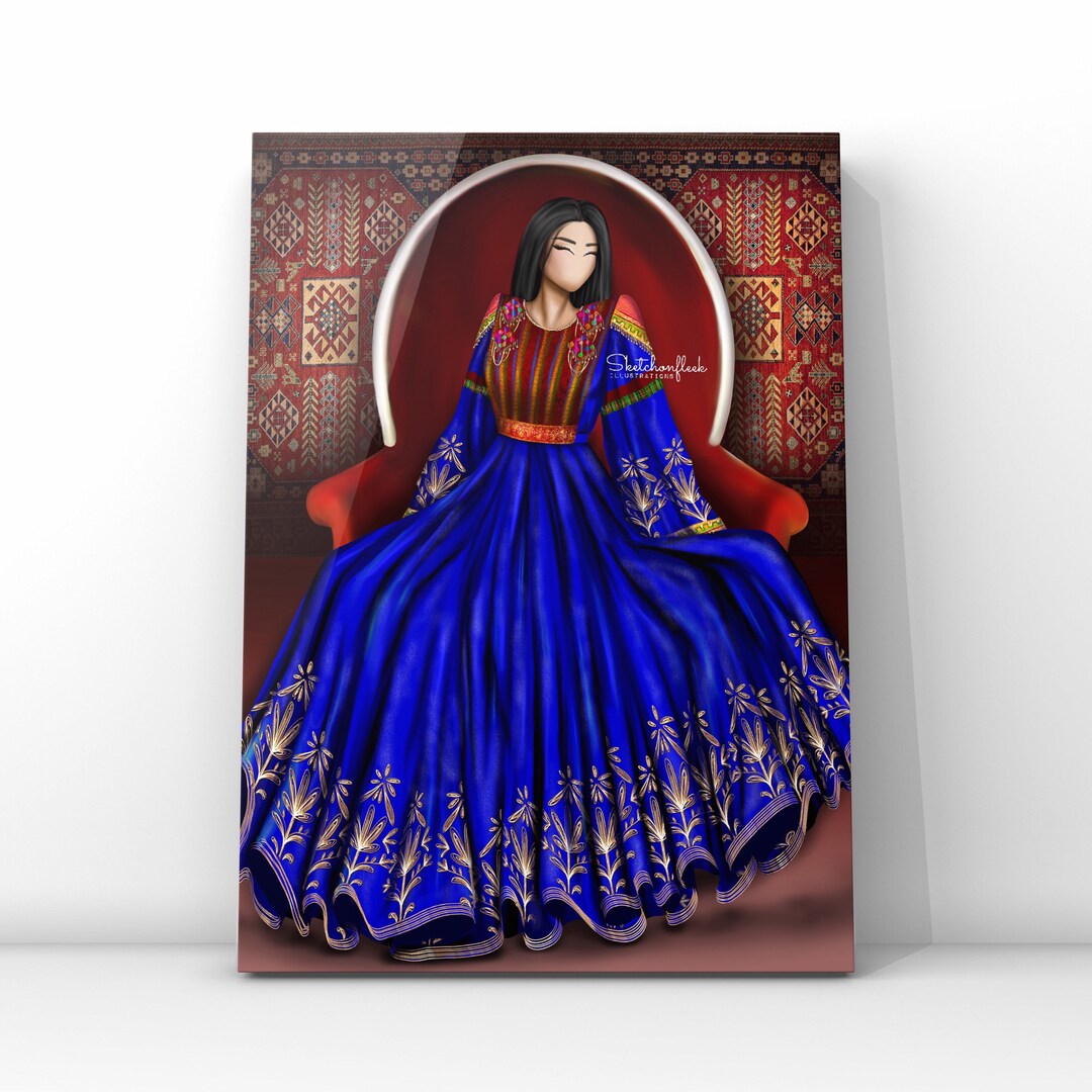 Afghan Dress Fashion Illustration Print - Etsy