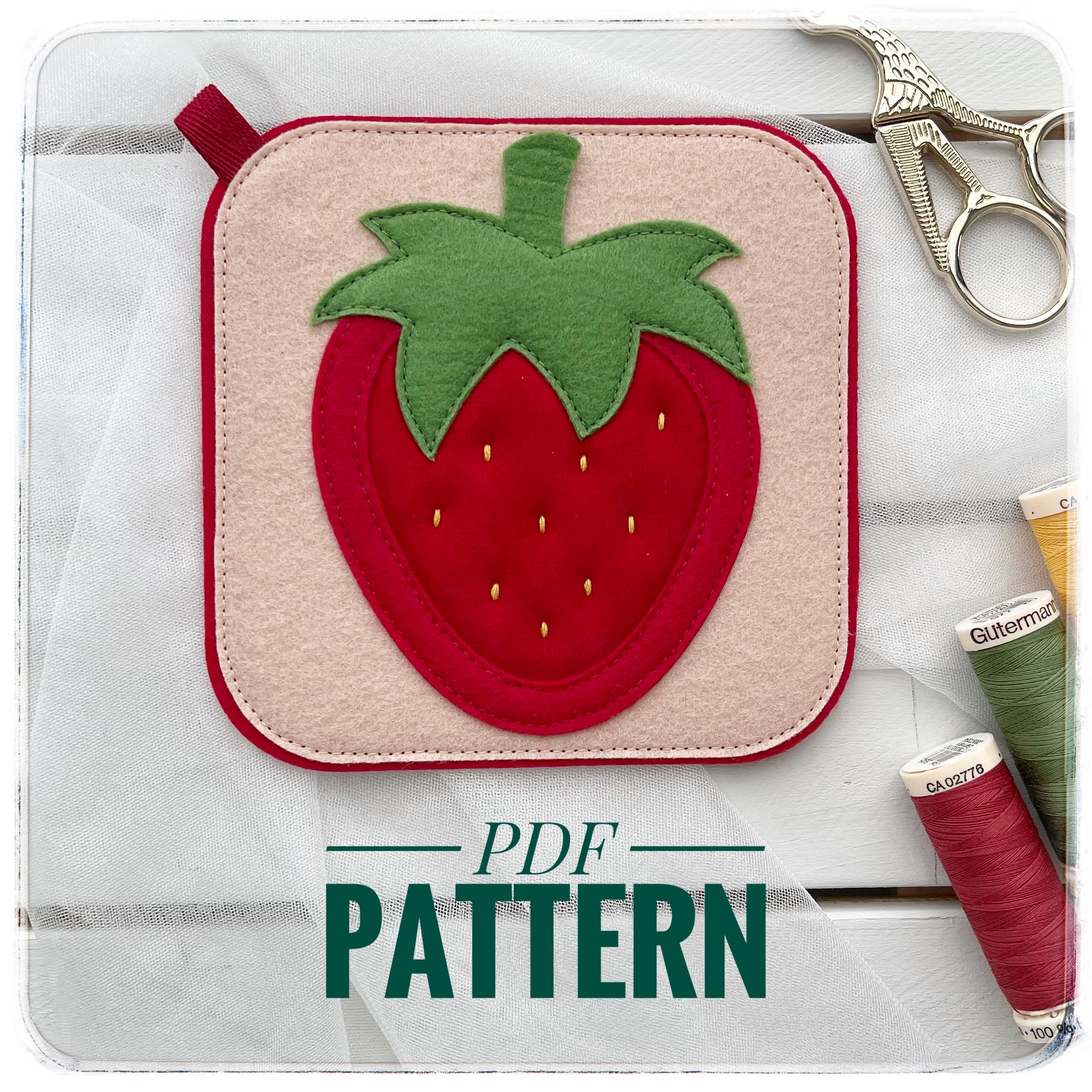 Strawberry Quiet Pattern PDF. One Page for Felt Book. - Etsy