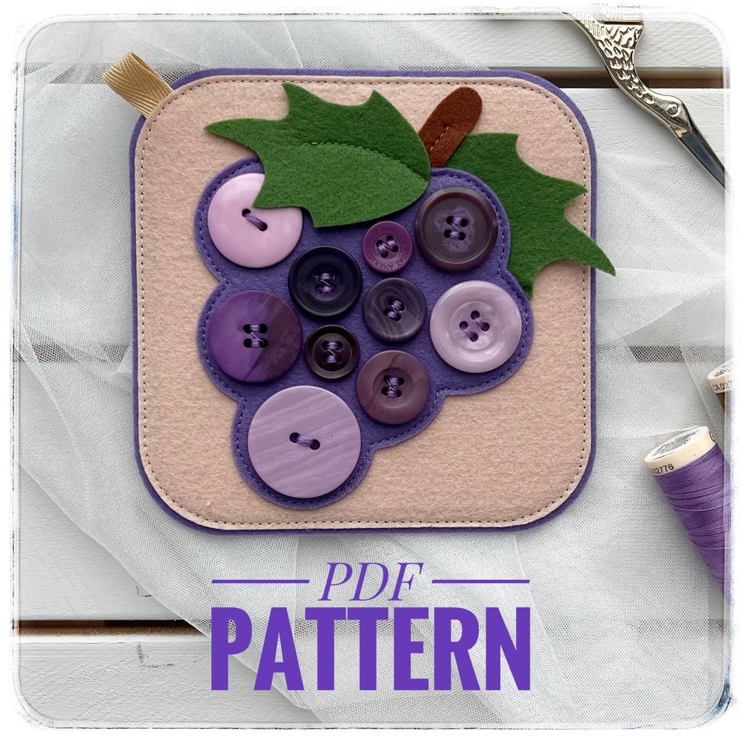 Grape Quiet Pattern PDF. One Page for Felt Book. - Etsy